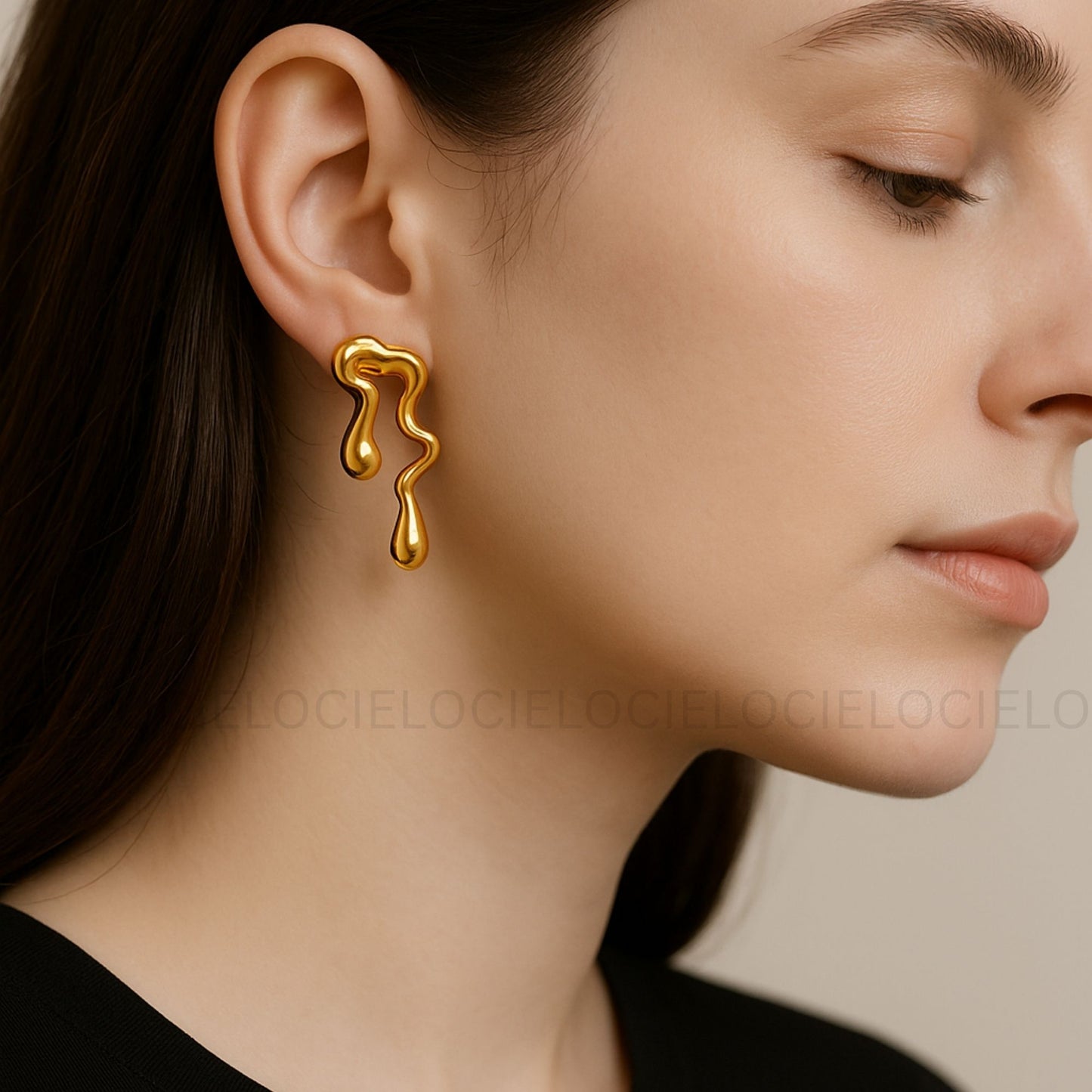Dali Drip Studs – Cielo